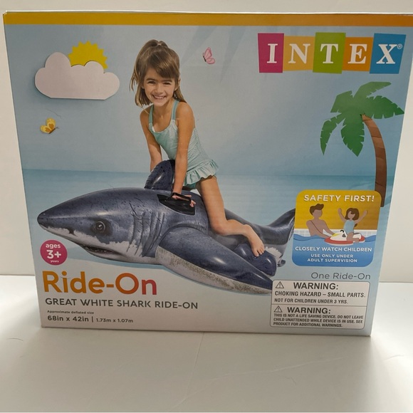 Intex | Swim | Intex Great White Shark Rideon Pool Float New In Box Nib ...